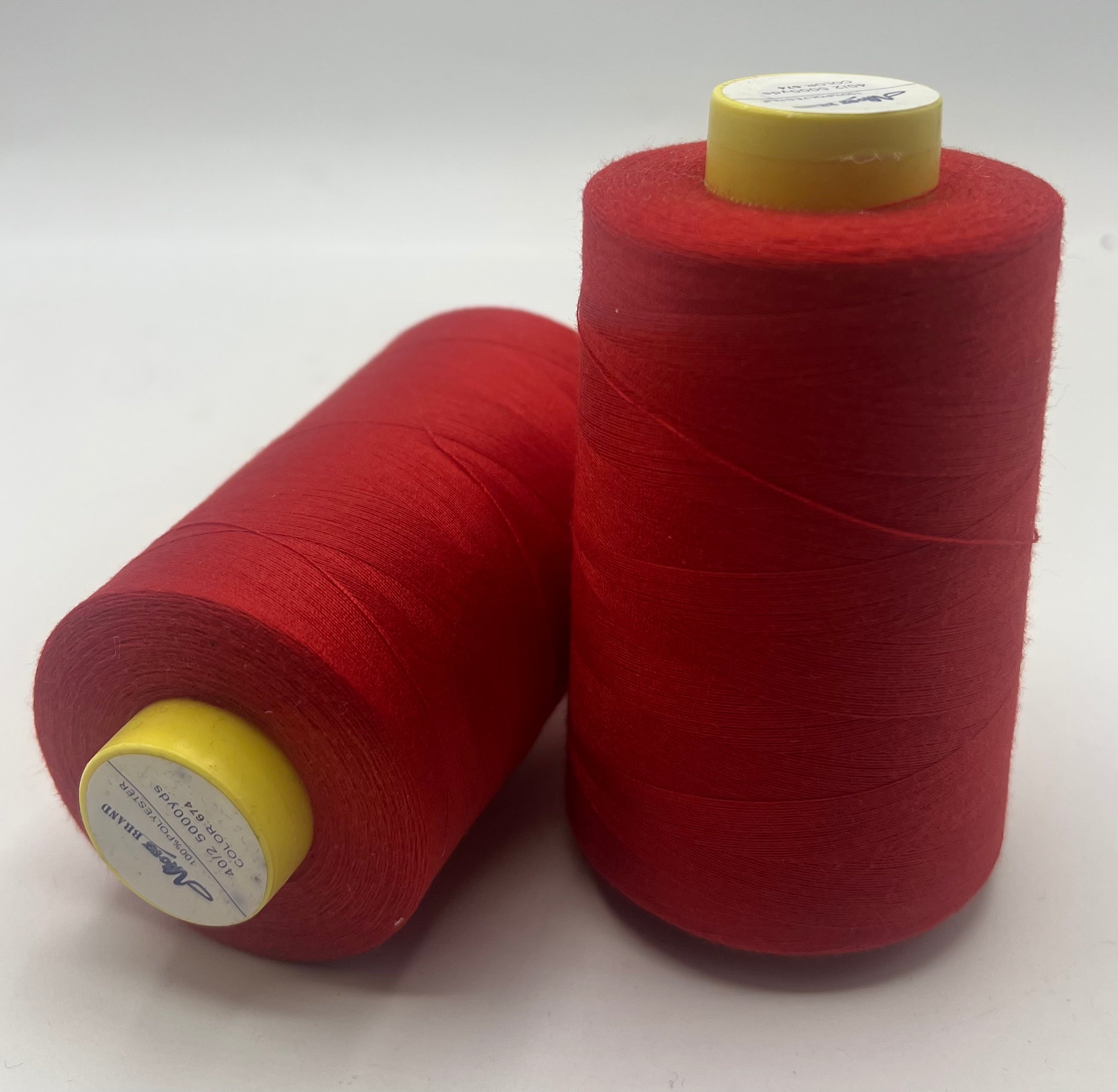 Red Sewing Thread Spun Polyester 120's Overlocking 5000 Yard – T9 Fabrics